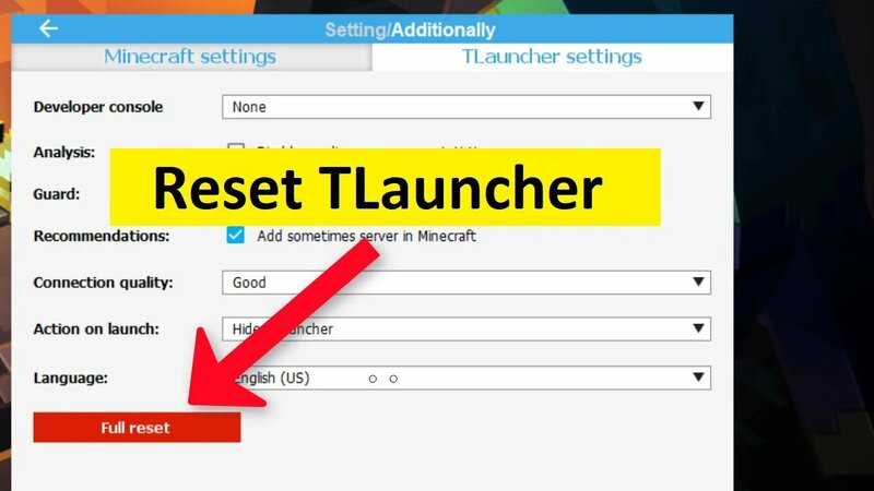 How To Reset Minecraft Settings TLauncher - How To Reset Minecraft ...