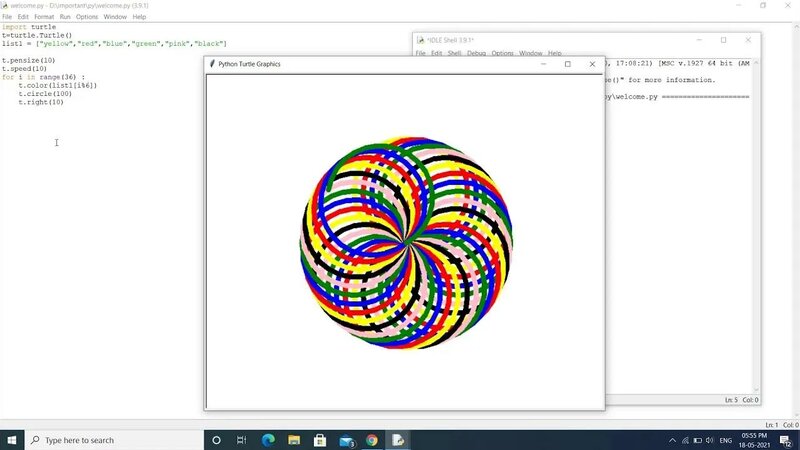 How to drawing in python | python drawing with Turtle | python graphics ...