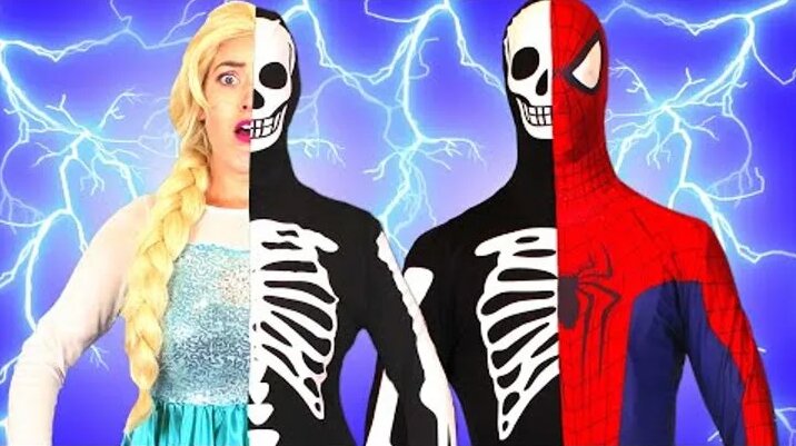 Spiderman & Frozen Elsa are Electrocuted! w/ Pink Spidergirl, Disney ...