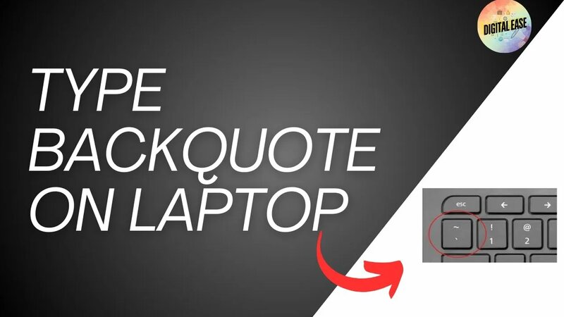 How To Type Backquote On Laptop | Write Backtick Symbol In Laptop ...