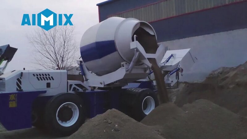 Aimix Автобетоносмеситель с самозагрузкой на работе - Смотреть онлайн в ...