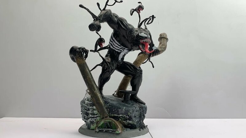 How To Make Venom Sculpture wtih Polymer Clay / Venom Sculpture in 2022 ...