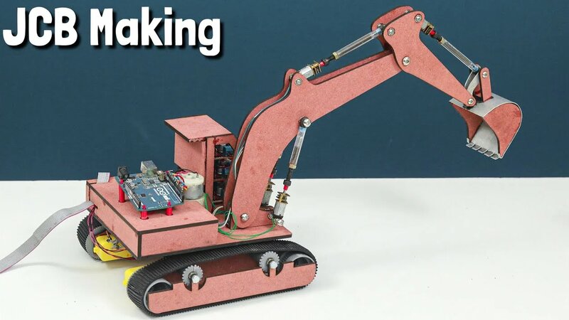 How To Make a Remote Control JCB Excavator at Home | Arduino Science ...