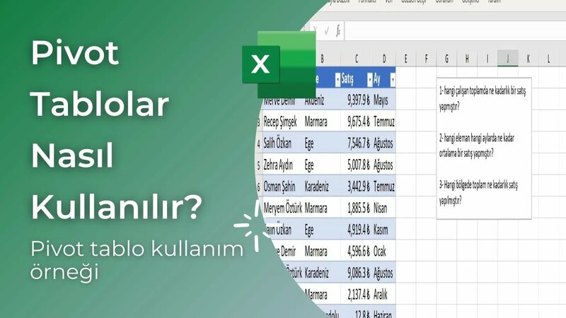 Excel Pivot Tablo Nasıl Kullanılır? #excel - Yandex Video aramada ...