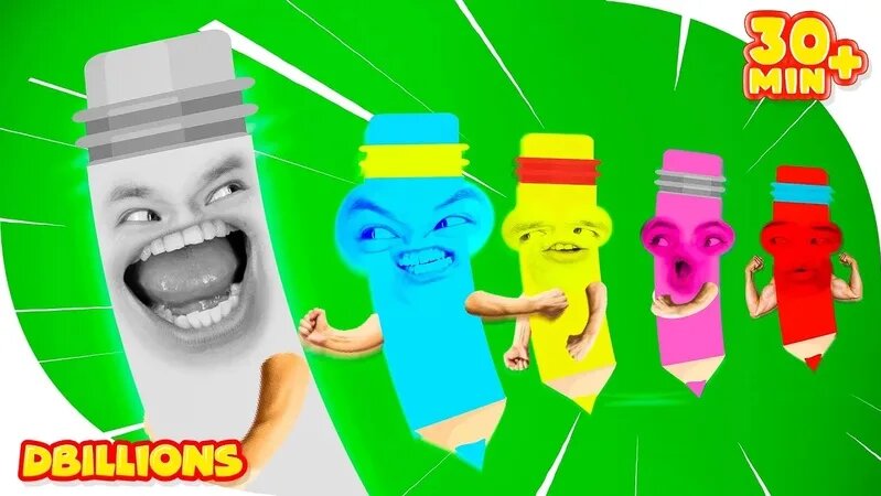 Funny Drawing Pencils (Yellow, Blue, Pink, Red & Gray) | Mega ...