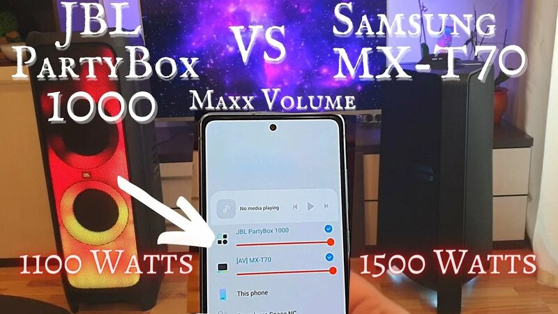 Crazy Bass Test - 2600Watts - JBL PartyBox 1000 VS Samsung MX-T70 Max ...
