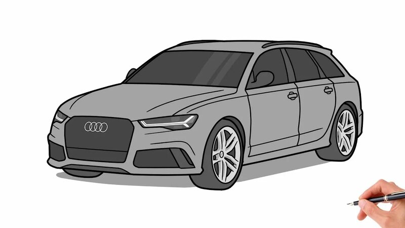 How to draw an AUDI RS6 C7 / drawing audi rs avant 2013 car - Yandex ...