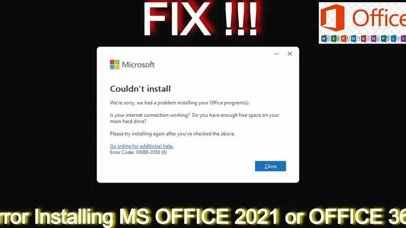 Fix Couldn't Install Microsoft Office 365 or Ms Office 2021 : Error ...