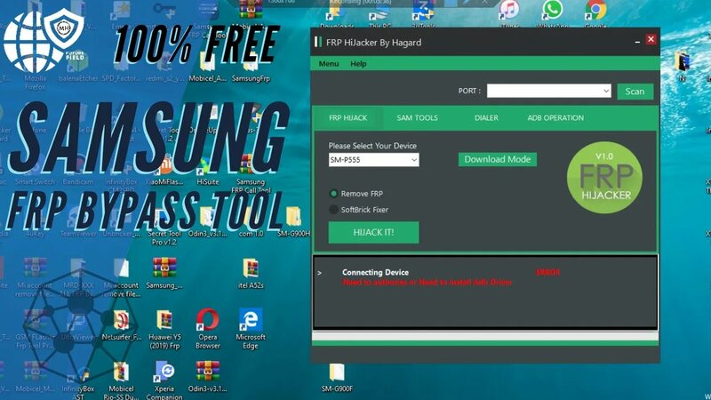 Samsung FRP Bypass Tool By Hagard 100% Free To Use || FRP Hijacker By ...