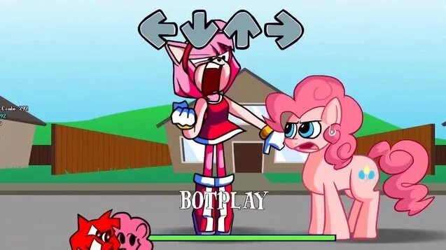 Friday Night Funkin' Vs Blockhead | Amy Rose Vs Pinkie Pie (FNF Mod ...