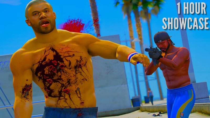 GTA 5 - Rage Euphoria & Gore Mod (1 Hour Showcase) + Natural Vision ...