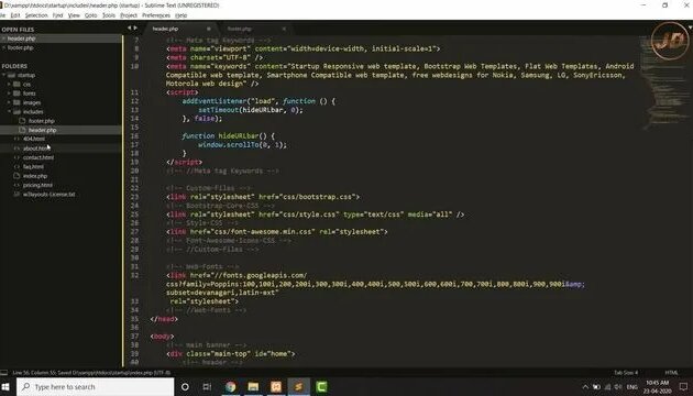 PHP - Dynamic Header & Footer | How To Include Header and Footer In Html | Header and Footer In ...