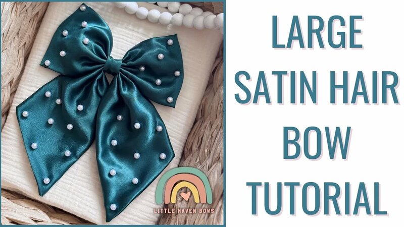 Large hair bow tutorial | coquette hair bows | satin bow - Смотреть ...