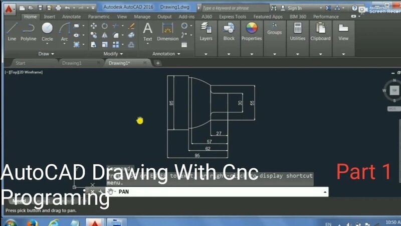 AutoCAD Complete Drawing With Cnc Machine Programing Part 1 - Yandex ...