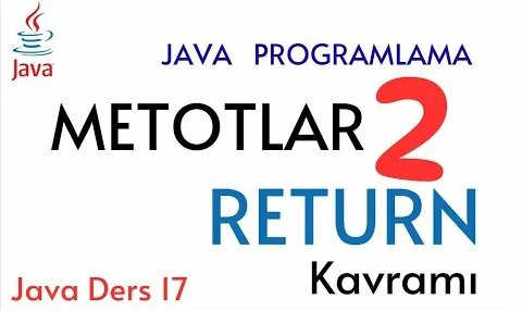 Java Programlama Dersleri 17 – Return Nedir? Metotlarda Kullanımı ve ...