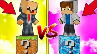 Нубский ЛАКИ БЛОК VS ПРО ЛАКИ БЛОК! НУБ Против ПРО! Выжить НА 1 Блоке ...