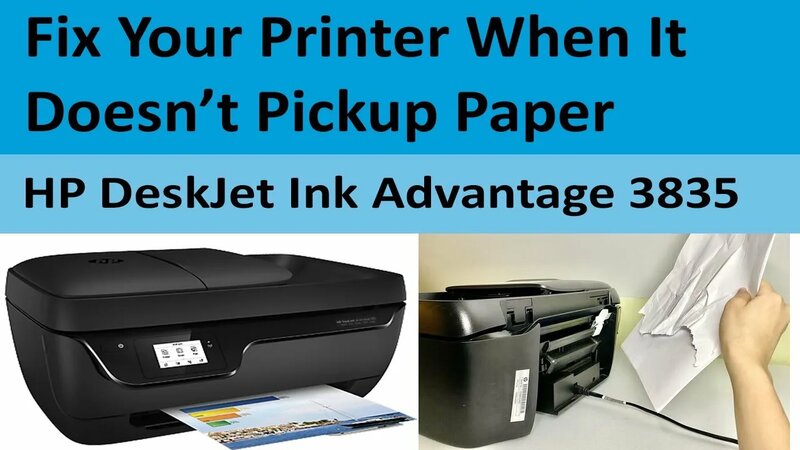 HP DeskJet Ink Advantage 3835 Paper Jam Issue | Out Of Paper Error ...
