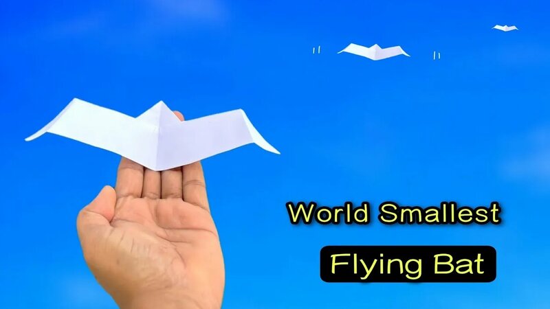 how to make world smallest bat (flying ), best flying bat with paper ...