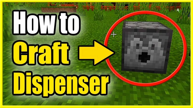 How to Make a Dispenser in Minecraft Survival Mode (Recipe Tutorial ...
