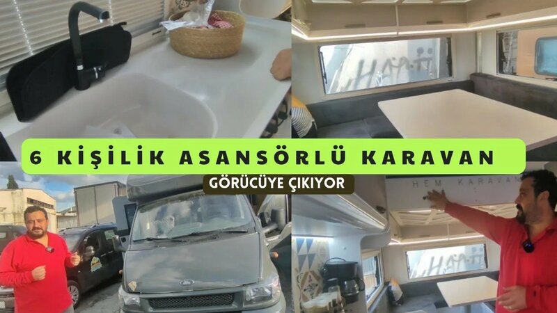 6 Kişinin Konakladiği Asansör Yatakli Karavan - Semi Entegre - Karavanİst Fuarında Görücüye ...