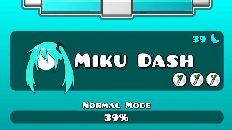 MIKU DASH (All Levels 1~11 / All Coins) | Geometry Dash Hatsune Miku ...
