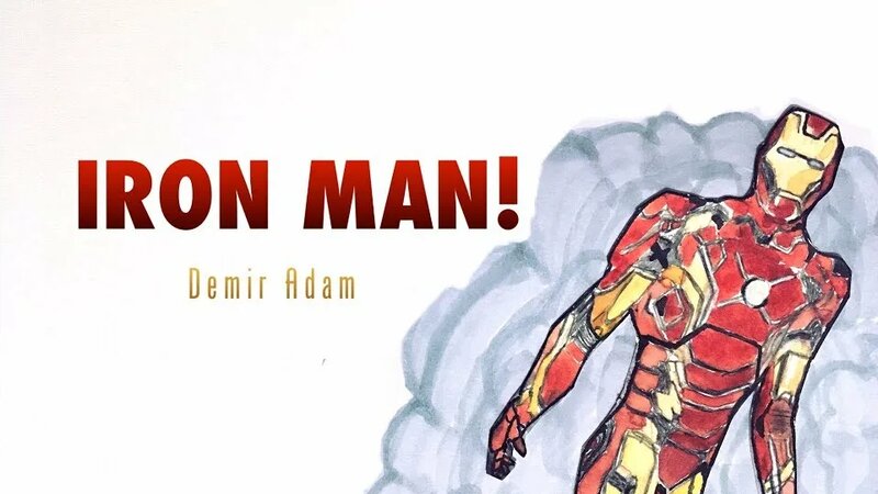 Demir Adam Çizimi - Ironman Drawing (Kolay Çizim)