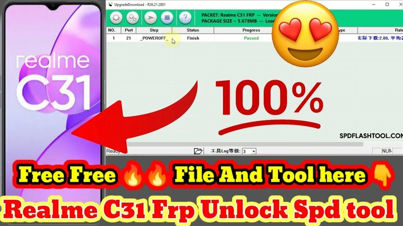 Realme C31 (Rmx3501) Frp Unlock Spd Upgrade Tool || Realme C31 Frp Free ...