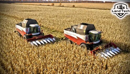 Комбайны Acros 595 Plus - работа на уборке кукурузы! Жатка Argus 870 от ...