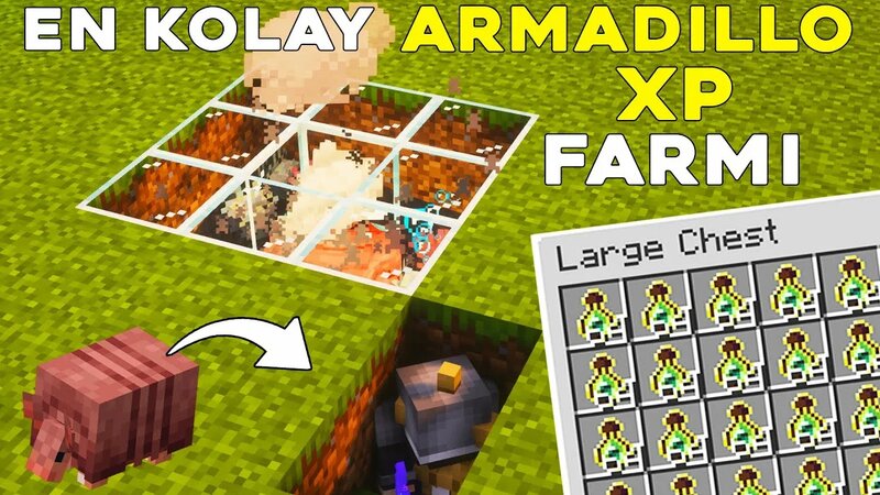 Yapimi Kolay Armadillo XP Farmi !! Minecraft: Xp Farmı Nasıl Yapılır l ...