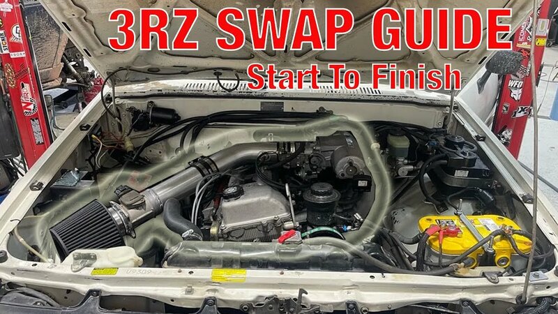 Toyota 3RZ Swap Guide - Complete Start To Finish 3RZ Swap How To. 22R ...