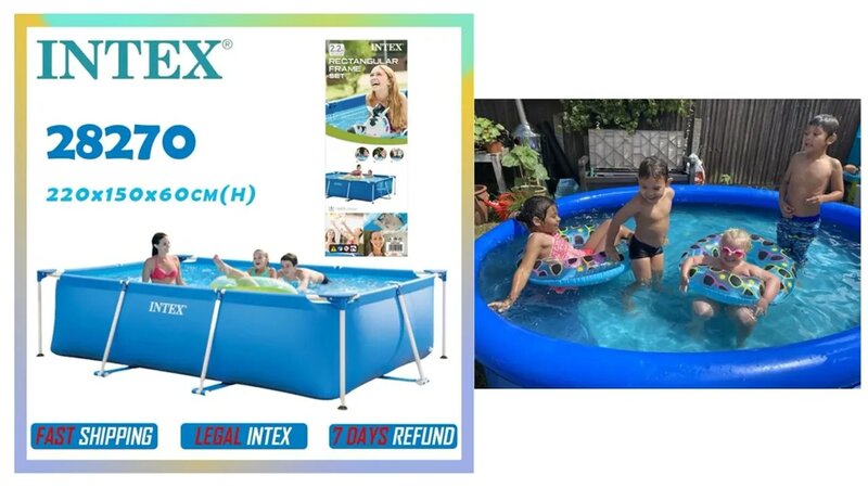 Intex 28270 Small Rectangular Metal Frame Pool Owner's Manual ...