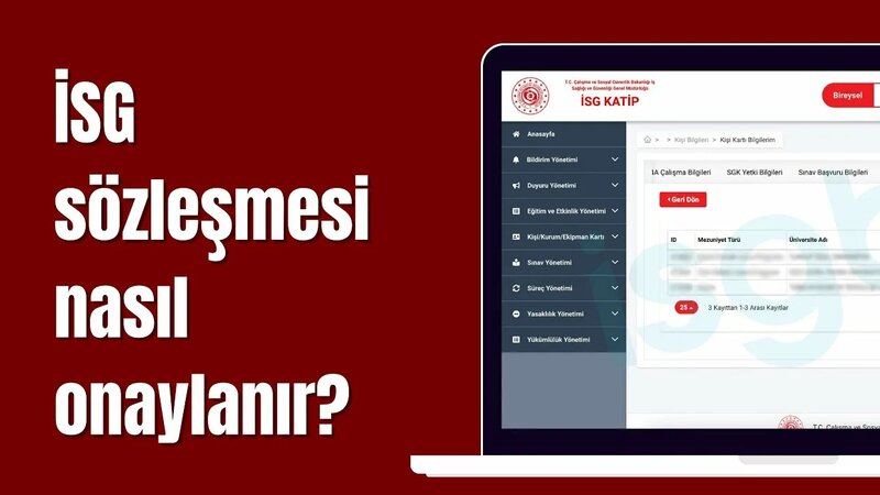 İSG Sözleşmesi (Ataması) Nasıl Onaylanır? | İSG-Katip İşveren Onayı - Yandex Video aramada ...
