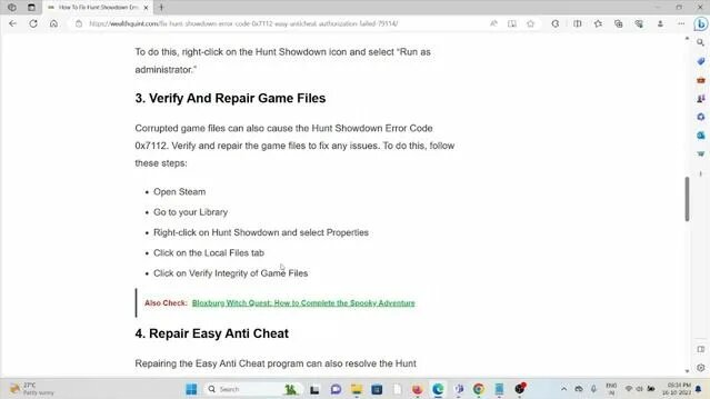 How To Fix Hunt Showdown Error Code 0x7112 Easy AntiCheat Authorization ...