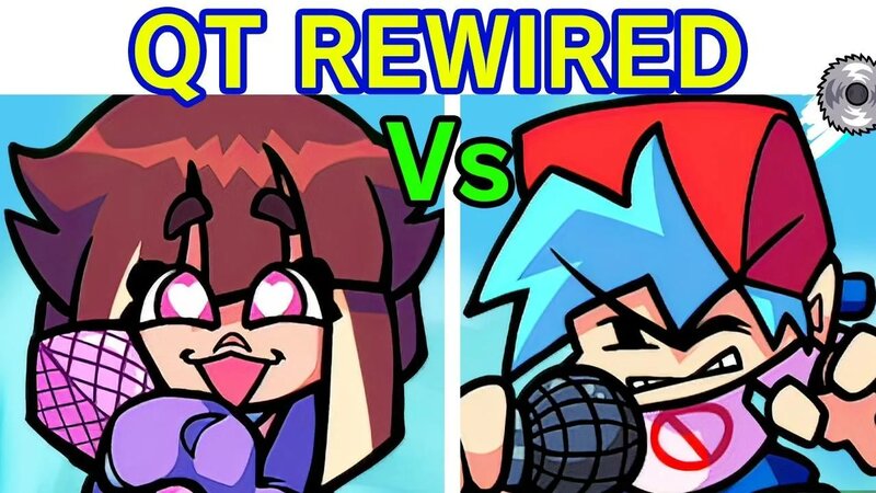 Friday Night Funkin' - VS QT: Rewired FULL WEEK + Cutscenes (FNF Mod ...
