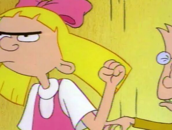 Every Time Helga Punches Brainy | Hey Arnold | Helga punching Brainy ...