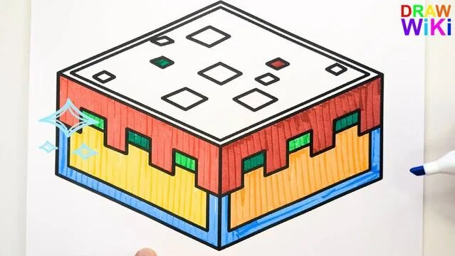 Minecraft Cake Drawing, Painting & Coloring For Kids and Toddlers ...