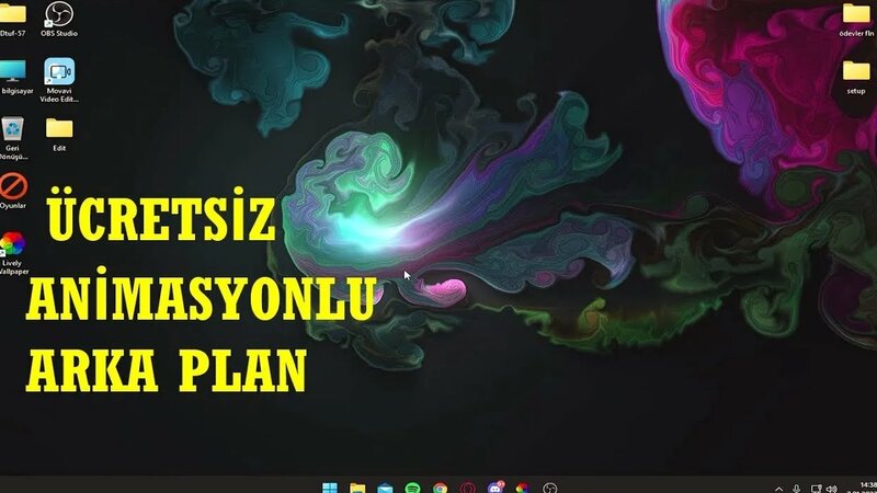 Animasyonlu Masaüstü ARKA Plani Yapmak. Hareketli arka plan!