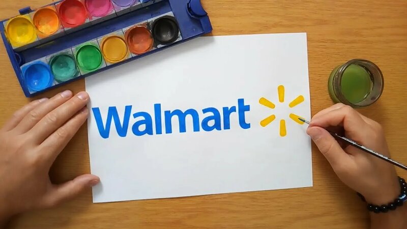 How to draw the Walmart logo