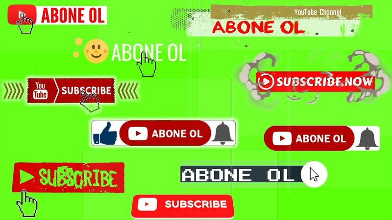 Green Screen Effects Subscribe Button ️ Youtube Abone Ol Butonu