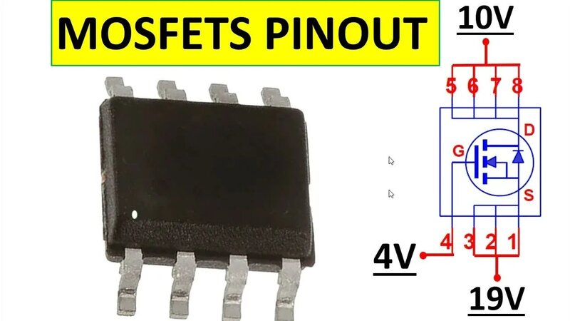 8 pins Mosfet pin configuration, identify Mosfet transistor pinout ...