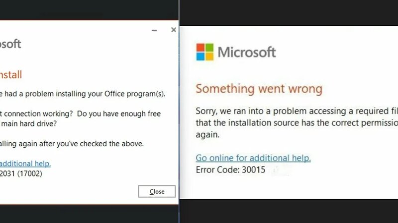 Fix Microsoft Office Error Code 30015-45/28/11 (193)/Error Code 0-2031 ...