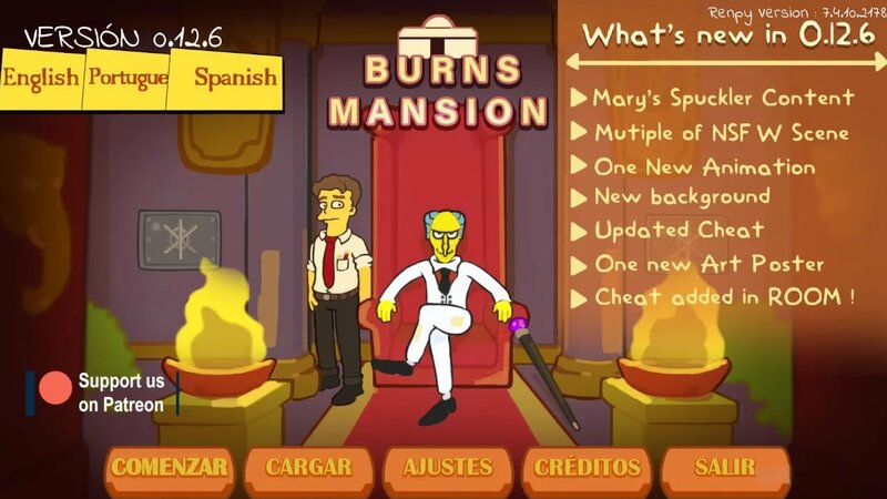 Burns Mansion [0.12.6] [ILWGames] + MODS Money + SAVE Español Y ...