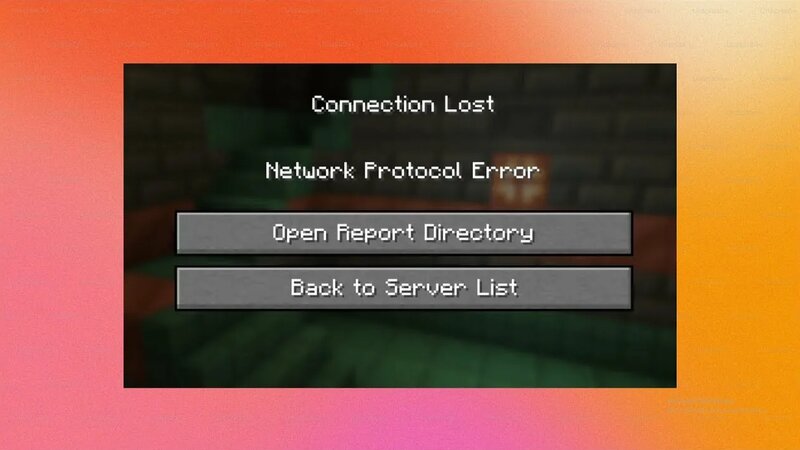 How to Fix Minecraft Game - Connection Error - Network Protocol Error ...