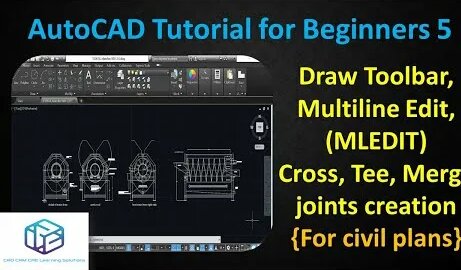 5- AutoCAD Tutorial For Beginners- Mline edit, Mledit - Смотреть онлайн ...