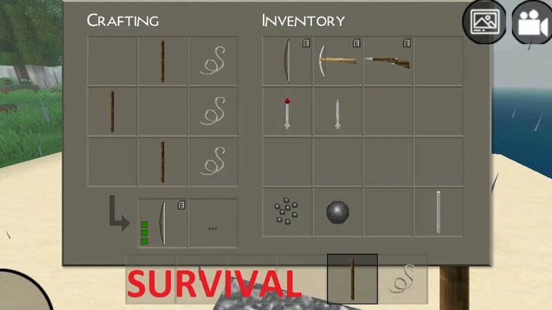 MİNİ Block Craft 3D Survival | How to Make Musket and Bow ( Crossbow ...