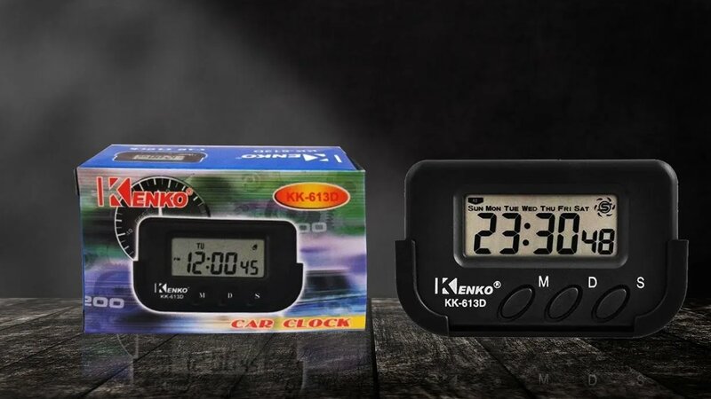 Kenko Mini Car Calendar Clock with Alarm and Stop Watch KK-613D ...