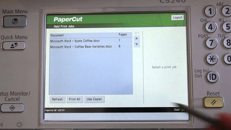 PaperCut MF Interface Walkthrough for Canon MFDs - Yandex Video aramada ...