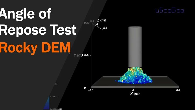 Rocky DEM Example 1: Angle of Repose Test - Смотреть онлайн в поиске ...