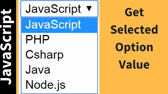 How To Get Selected Option Value From Drop Down List Using JavaScript With Source Code 