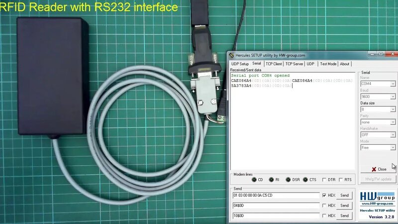 RFID reader test with Rs232 interface #RFID #Rs232 - Смотреть онлайн в ...